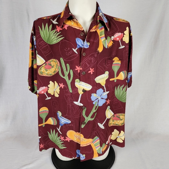 Kahala | Shirts | Kahala Xl Mexican Cocktail Theme Hawaiian Shirt ...